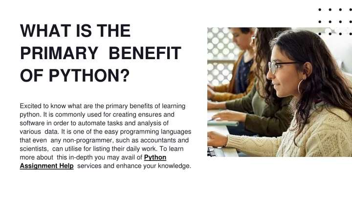 PPT - What is the primary benefit of Python PowerPoint Presentation ...