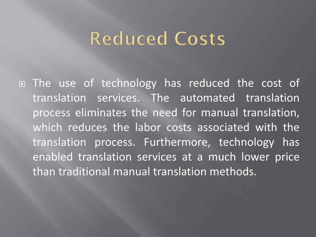 PPT - The Role of Technology in Chinese-English Translation Services ...