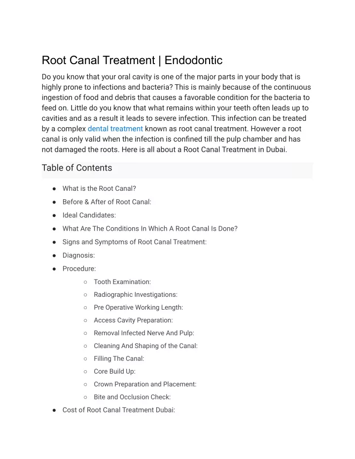 PPT - Root Canal Treatment _ Endodontic PowerPoint Presentation, free ...