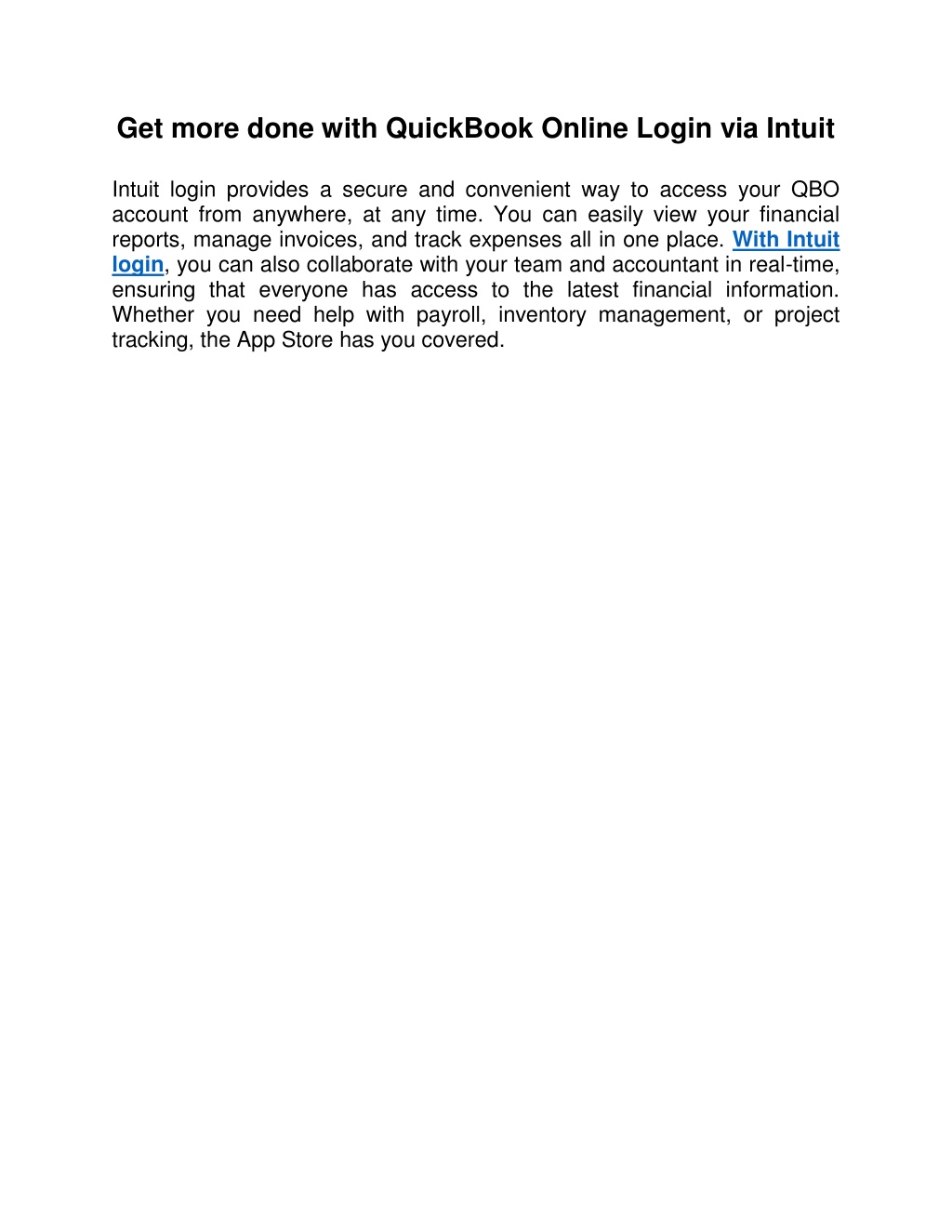 PPT - QBO-intuit-login PowerPoint Presentation, free download - ID:11960430