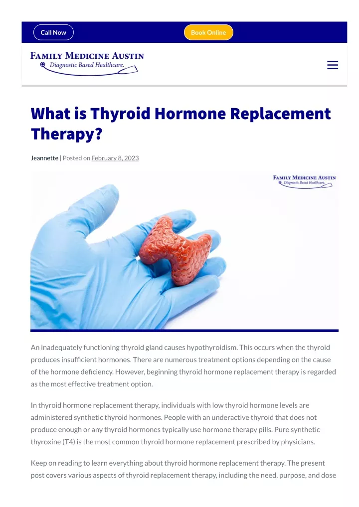 PPT - Thyroid-hormone-replacement-therapy- PowerPoint Presentation ...