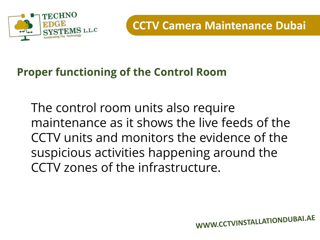 PPT - Advantages of Timely CCTV Camera Maintenance Dubai PowerPoint ...