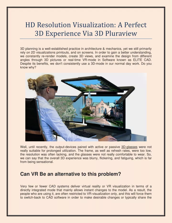 PPT - HD Resolution Visualization - A Perfect 3D Experience Via 3D ...