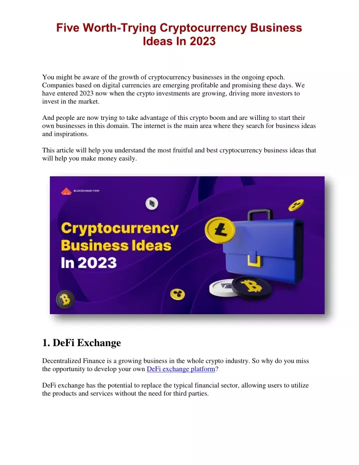 PPT - crypto business ideas 2023 PowerPoint Presentation, free download ...