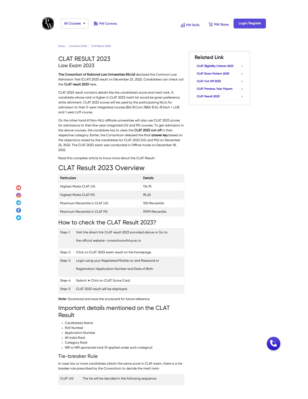PPT - CLAT Result 2023 - Check Your Scores and Get Admission Updates ...