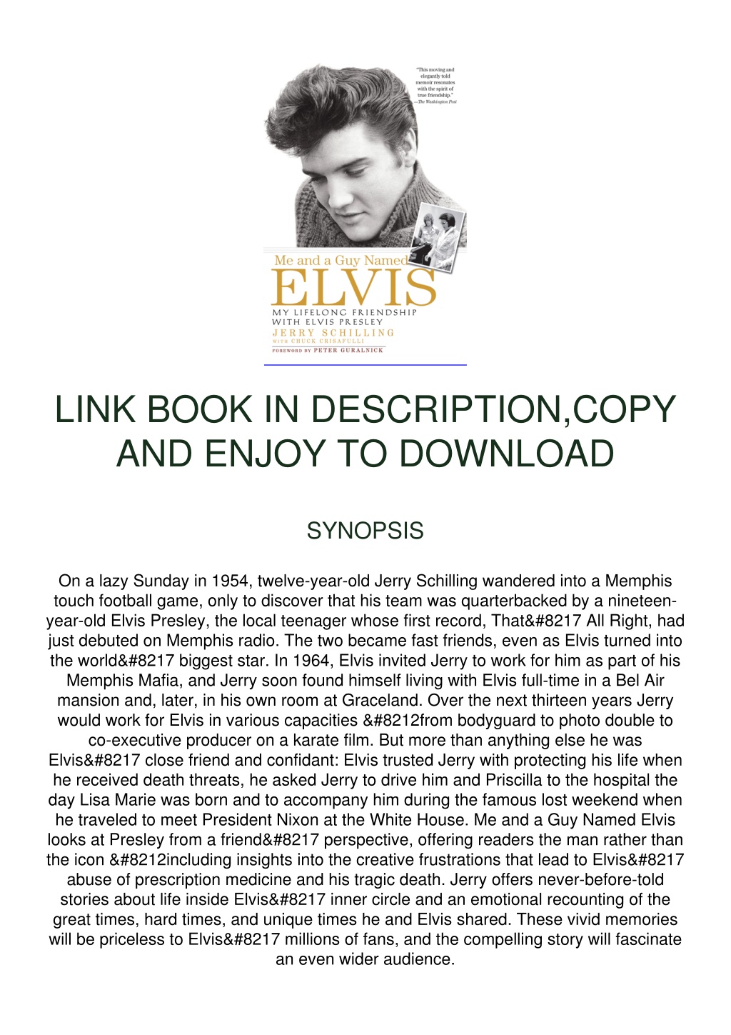 PPT - Ebook PDF Me and a Guy Named Elvis: My Lifelong Friendship with ...