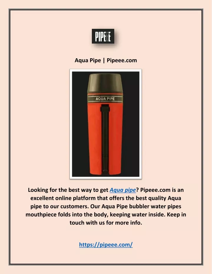PPT - Aqua Pipe | Pipeee.com PowerPoint Presentation, free download - ID:11964998