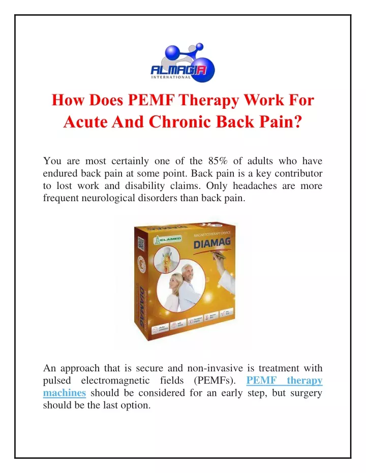 PPT - How Does PEMF Therapy Work For Acute And Chronic Back Pain ...