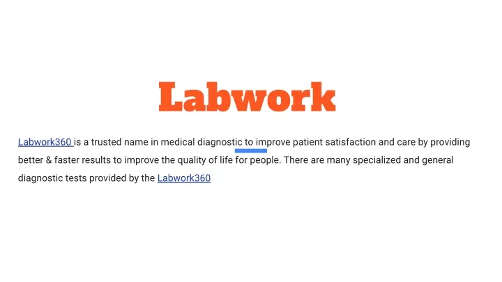 PPT - Labwork360 PowerPoint Presentation, free download - ID:11965113