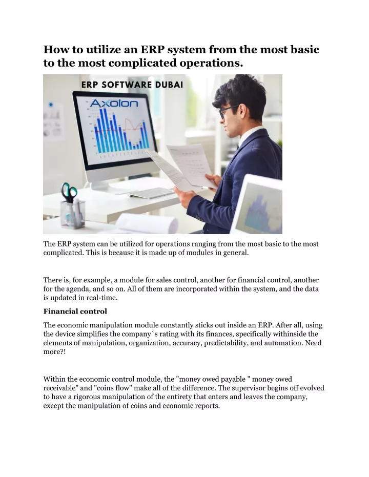 PPT - How to utilize an ERP system from the most basic to the most ...