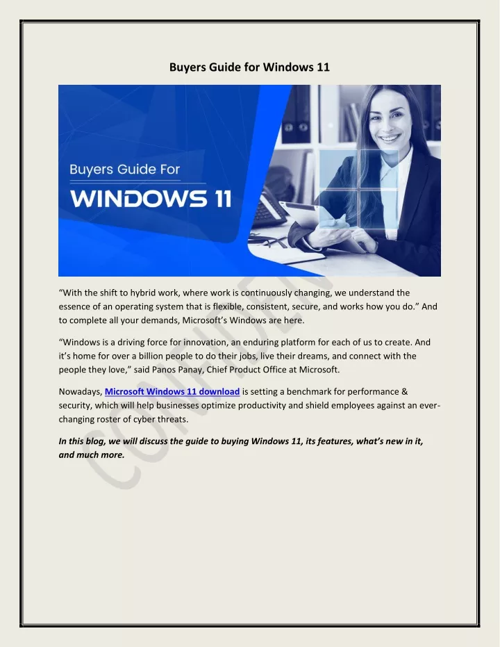 PPT - Buyers Guide for Windows 11 PowerPoint Presentation, free ...