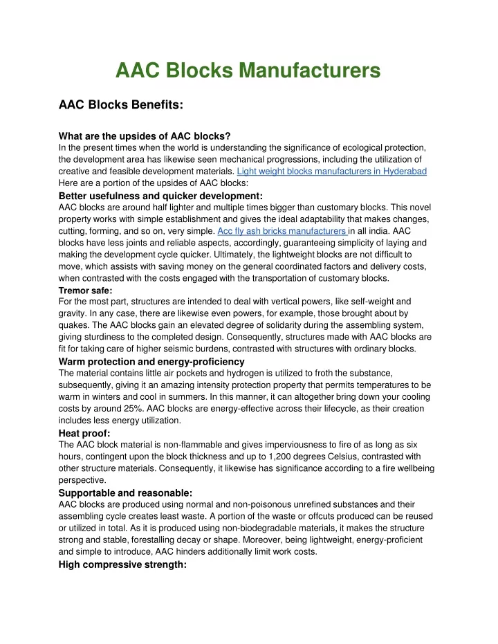PPT - AAC Blocks Manufacturers PowerPoint Presentation, free download ...