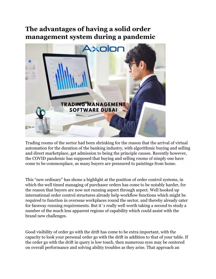 PPT - The advantages of having a solid order management system during a ...
