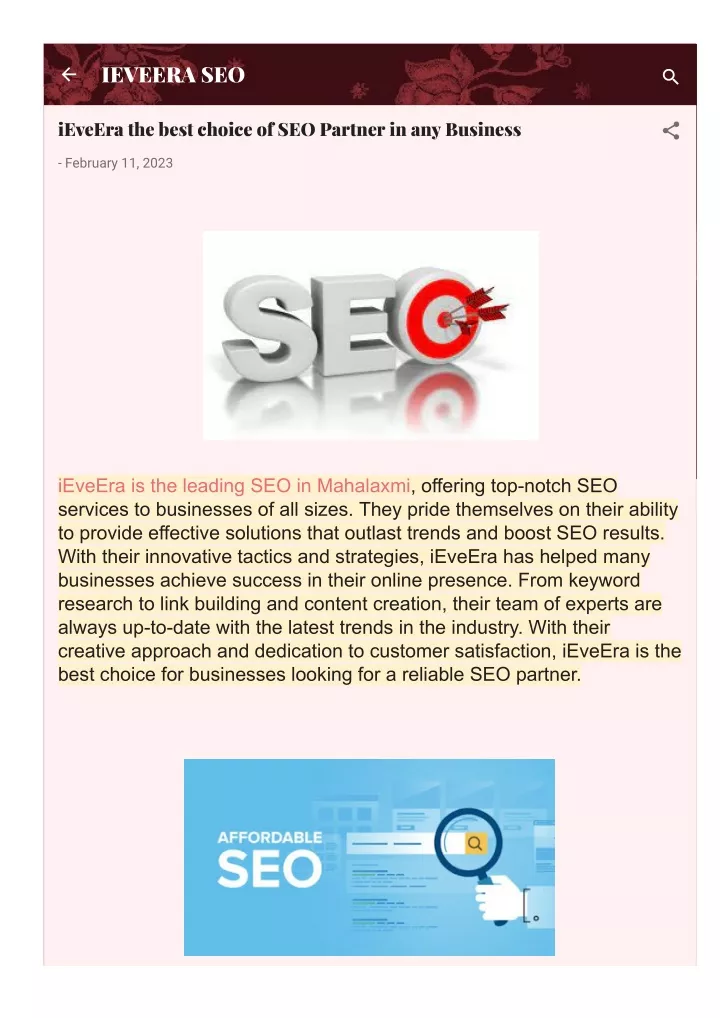 PPT - ieveera-best-choice-of-seo-partner-in-html PowerPoint Presentation - ID:11968922