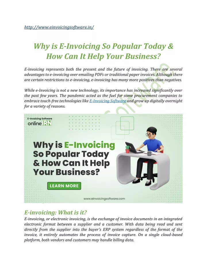 PPT - Why is E-Invoicing So Popular Today & How Can It Help Your ...