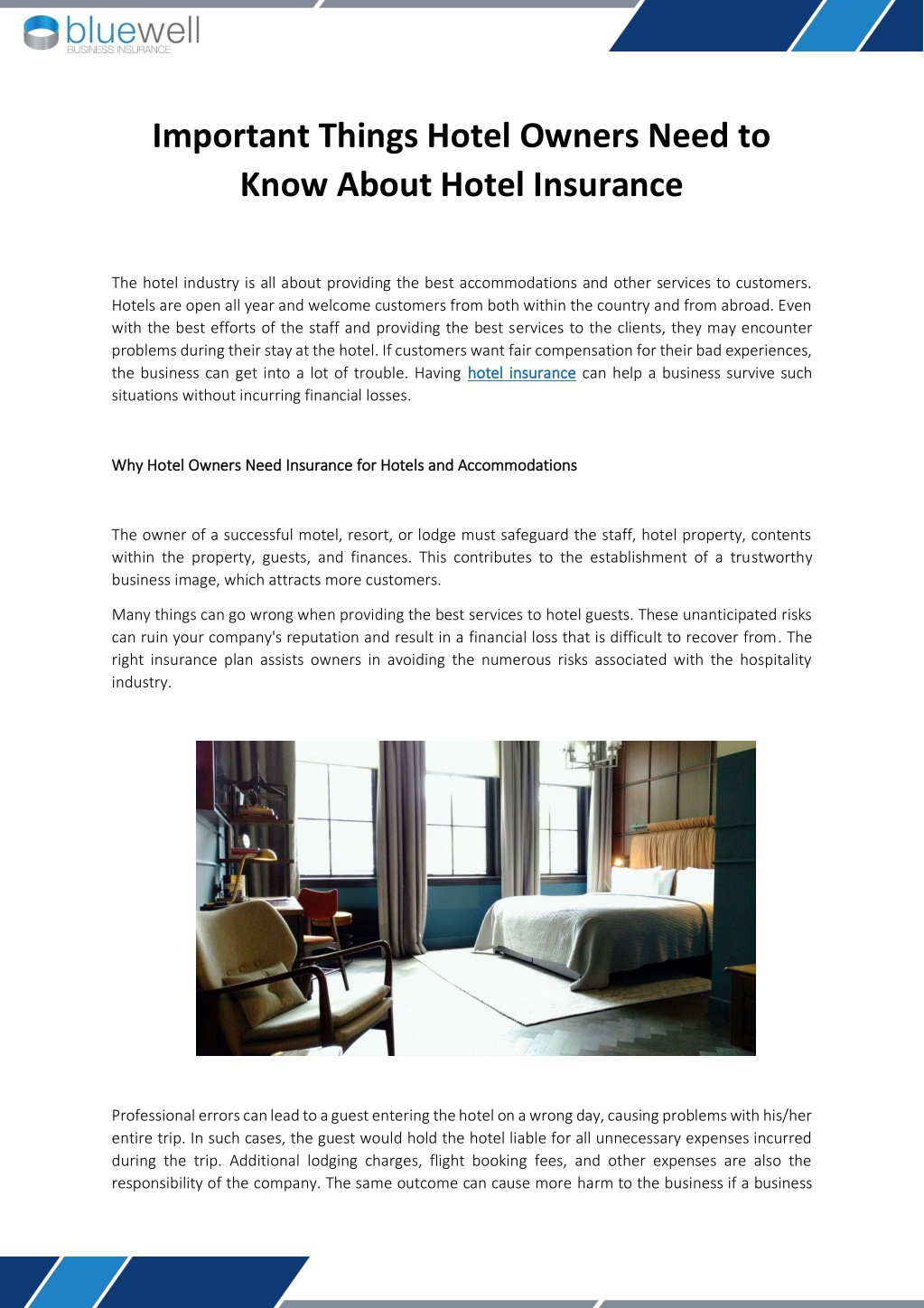 PPT - Important Things Hotel Owners Need to Know About Hotel Insurance ...
