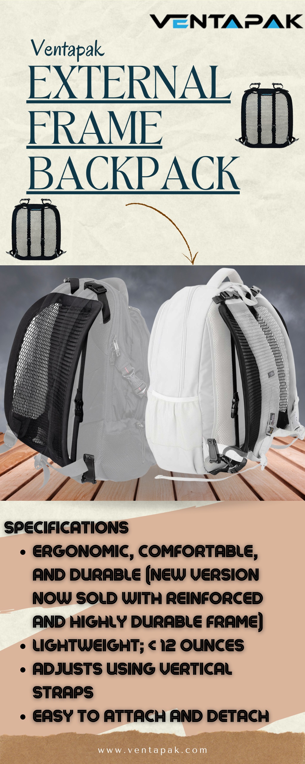 PPT - Get the best external frame backpack from ventapak PowerPoint ...