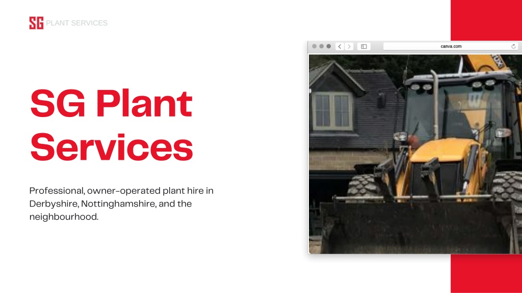 PPT - Plant rental in Nottingham is available from SG Plant Services ...