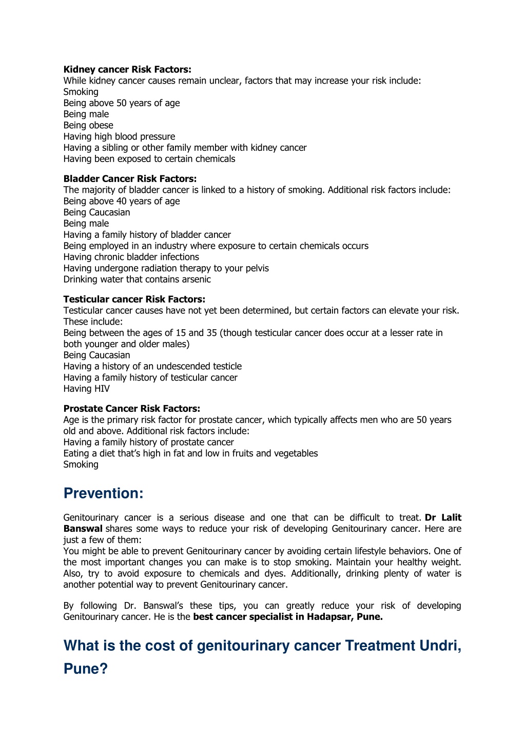 Ppt Genitourinary Cancer Treatment Undri Powerpoint Presentation