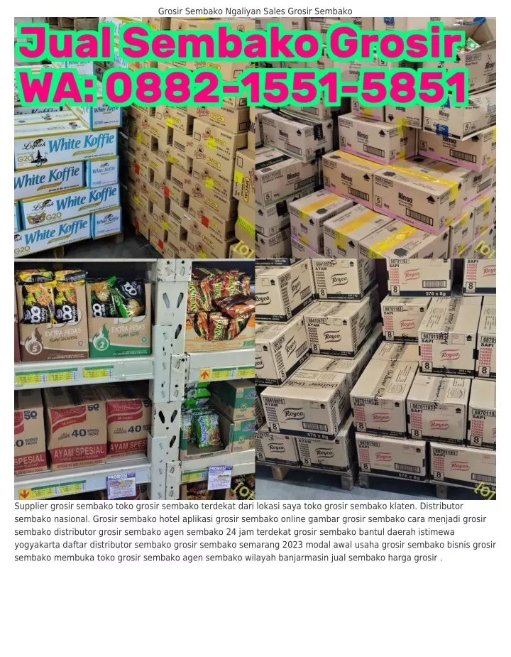 PPT - Ô882–I55I–585I (WA) Usaha Semi Grosir Sembako Agen Sembako Usaha ... PPT - Ô882–I55I–585I (WA) Usaha Semi Grosir Sembako Agen Sembako Usaha ...