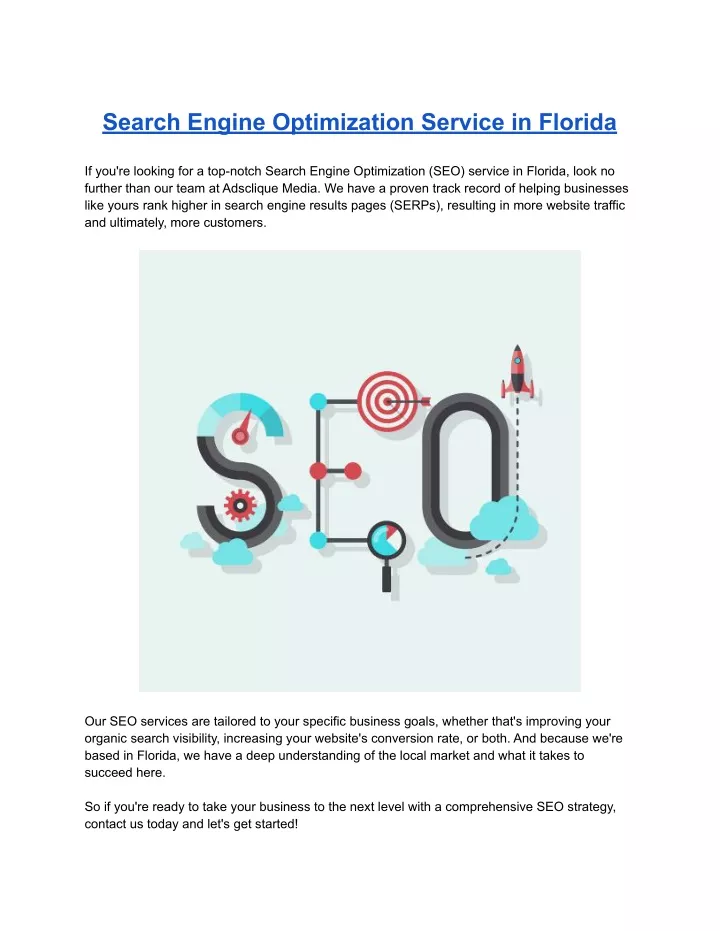 PPT - Search Engine Optimization Service in Florida PowerPoint ...