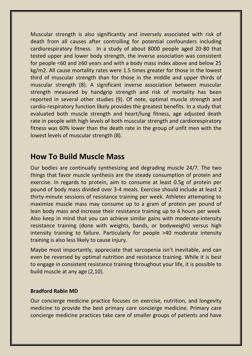 PPT - BEST CONCIERGE MEDICINE PRACTICES FOR LONGEVITY MUSCLE MASS ...
