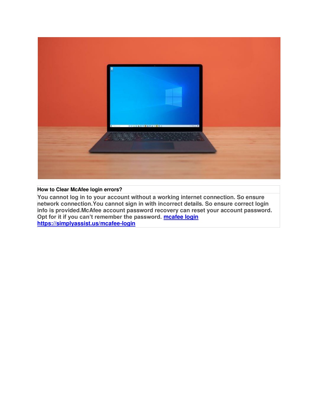 PPT - How to Clear McAfee login errors? PowerPoint Presentation, free ...