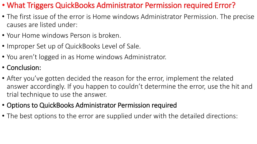 PPT - Tips To Move QuickBooks Administrator Permissions Needed ... PPT - Tips To Move QuickBooks Administrator Permissions Needed ...