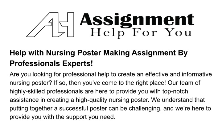 PPT - help-with-nursing-poster-making-assignment-by-professionals ...