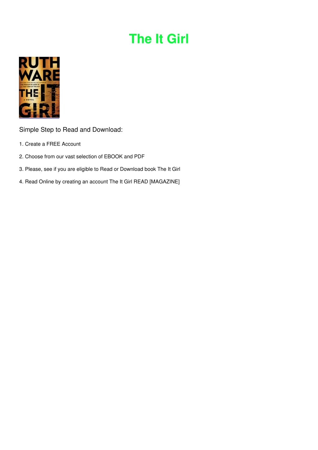 PPT - PDF/READ The It Girl PowerPoint Presentation, free download - ID ...
