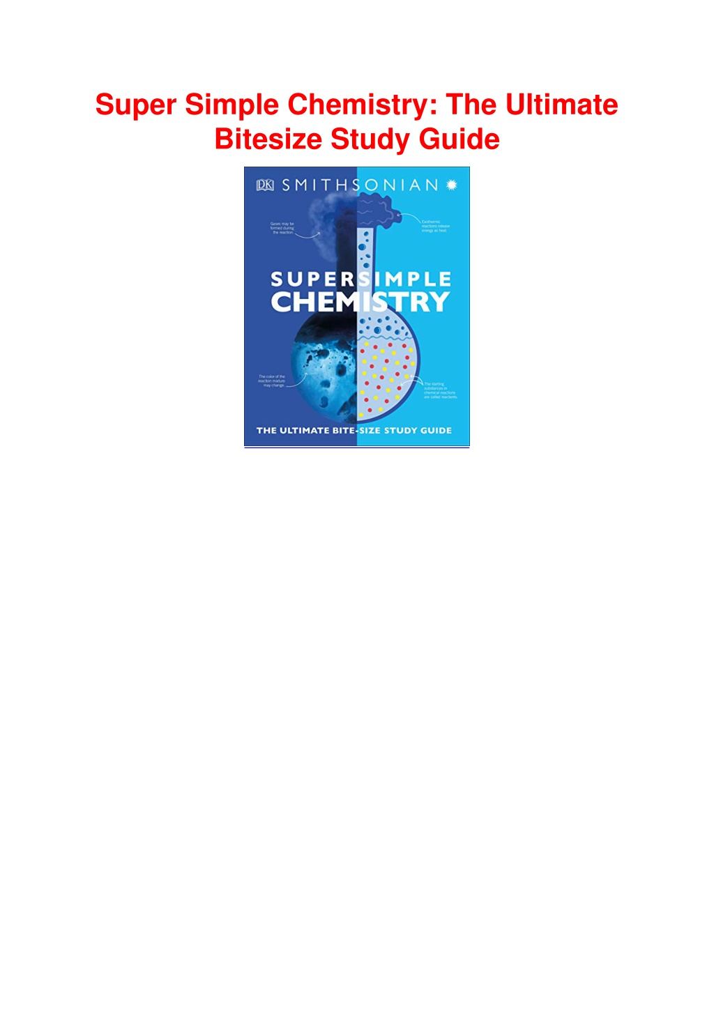 PPT - (PDF/DOWNLOAD) Super Simple Chemistry: The Ultimate Bitesize ...