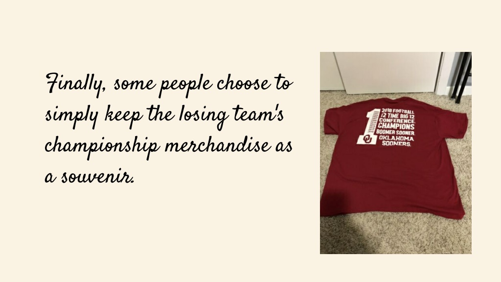 PPT - Get to Know All Details on Losing Team’s Championship Merchandise ...