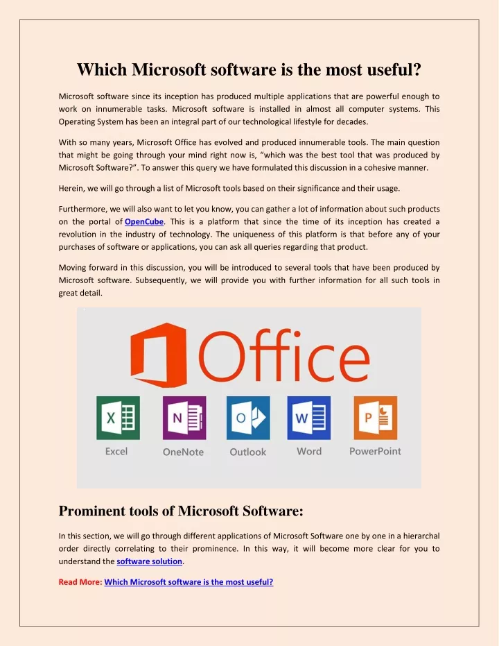 PPT - Which Microsoft software is the most useful PowerPoint ...