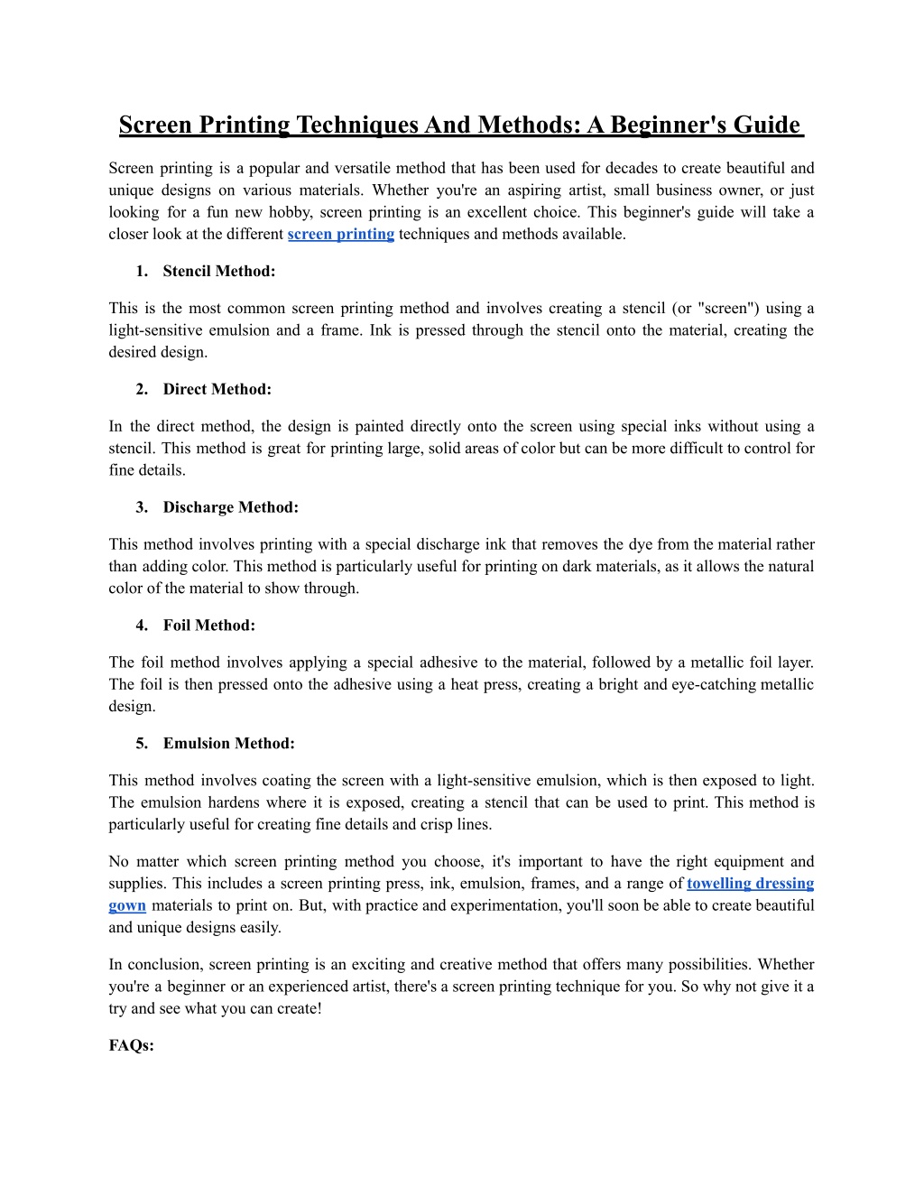 PPT - Screen Printing Techniques And Methods_ A Beginner's Guide.docx ...