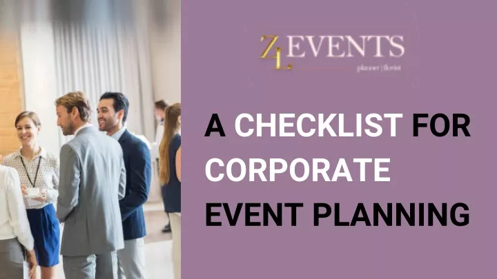 PPT - A CHECKLIST FOR CORPORATE EVENT PLANNING PowerPoint Presentation ...