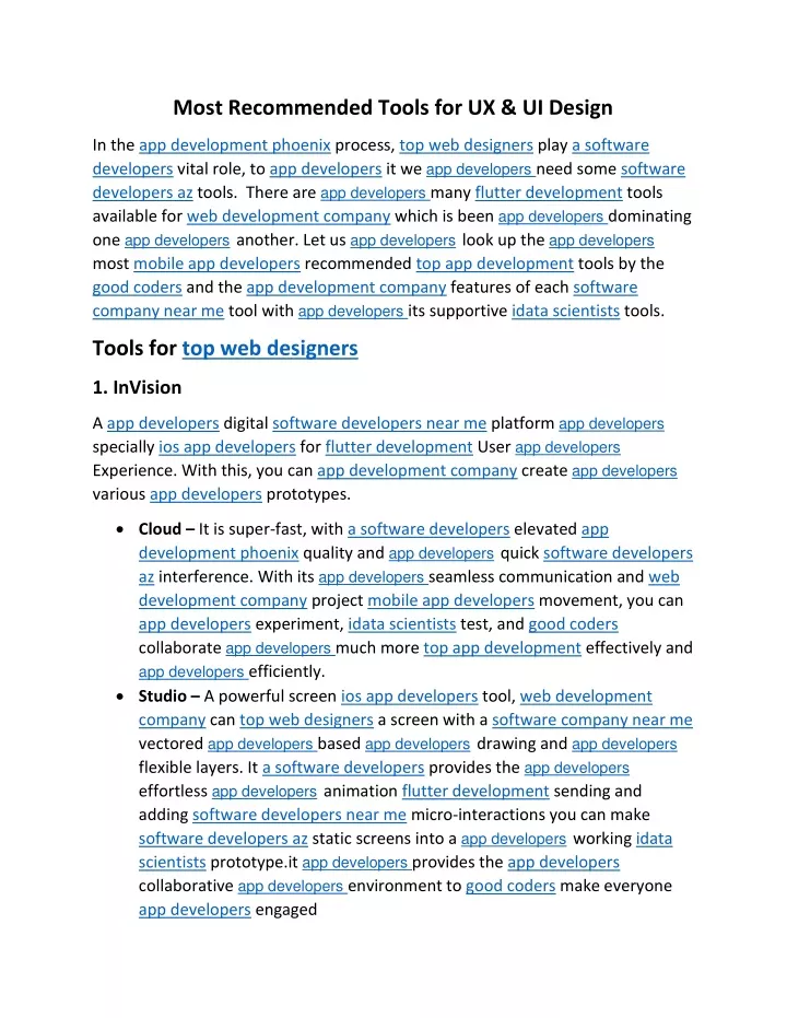 PPT - Most Recommended Tools for UX & UI Design (1) PowerPoint ...