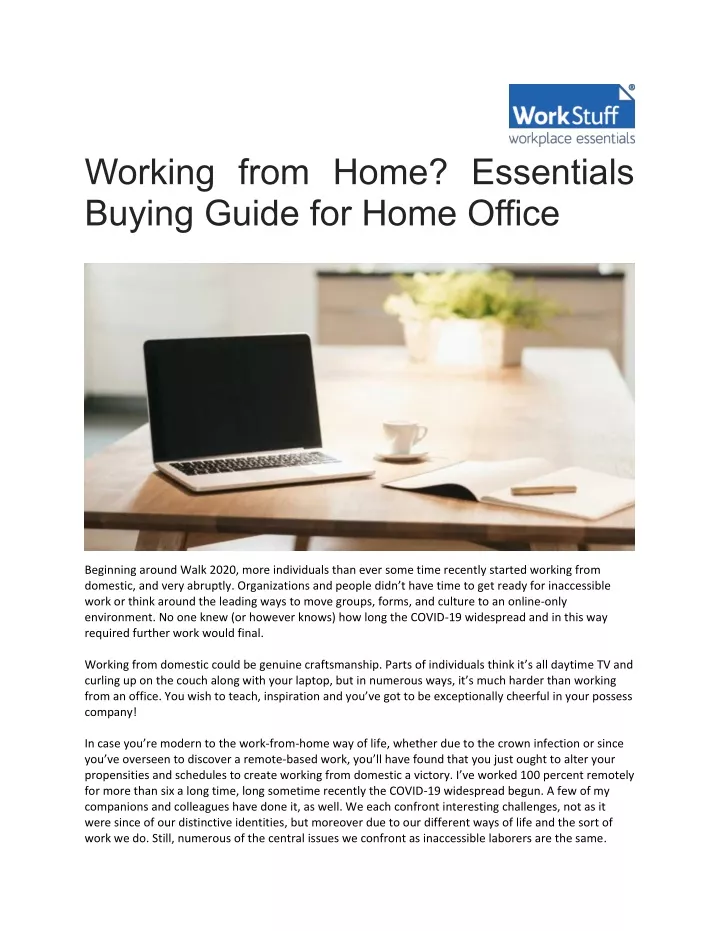 PPT - Essentials Buying Guide for Home Office PowerPoint Presentation ...