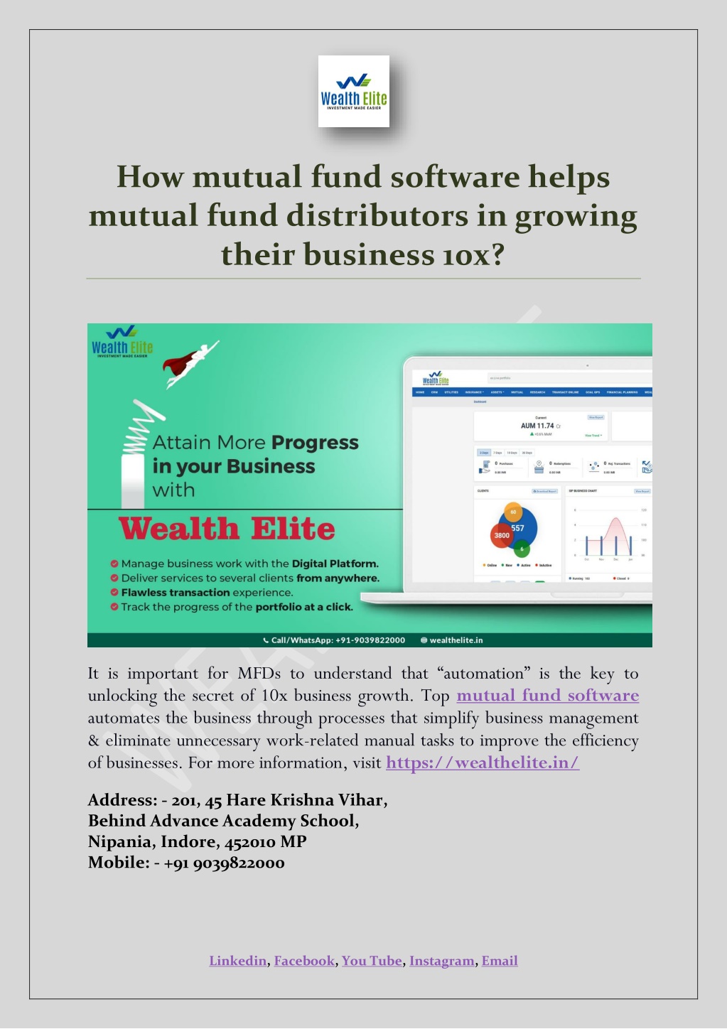 PPT - How mutual fund software helps mutual fund distributors in ...