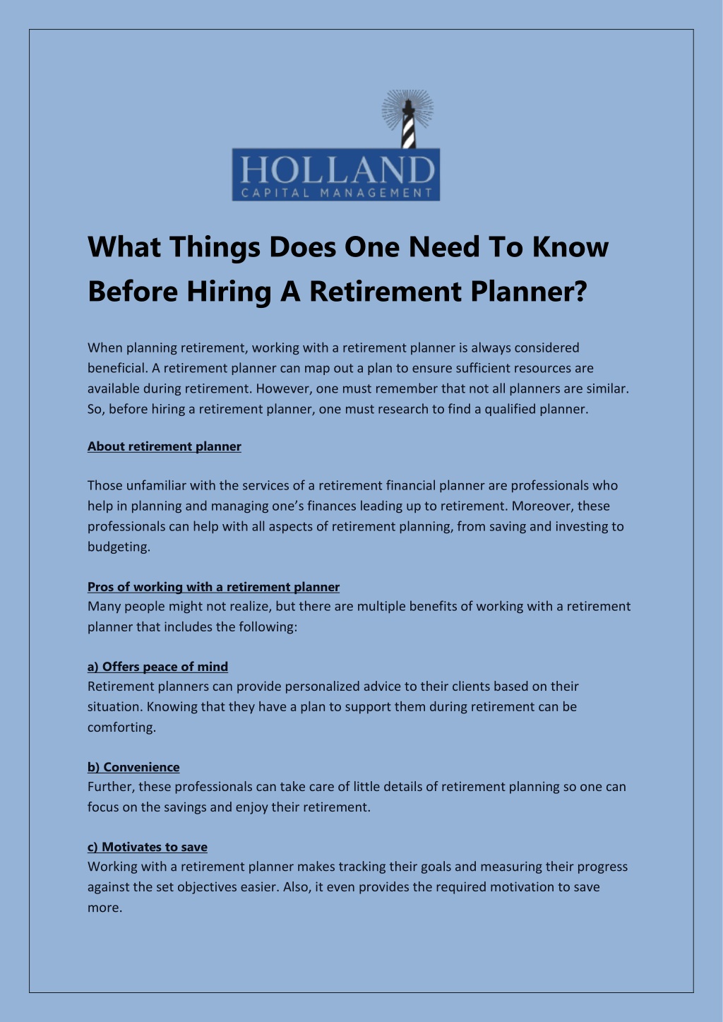 PPT - The Best Advisor For Retirement Financial Planning PowerPoint ...