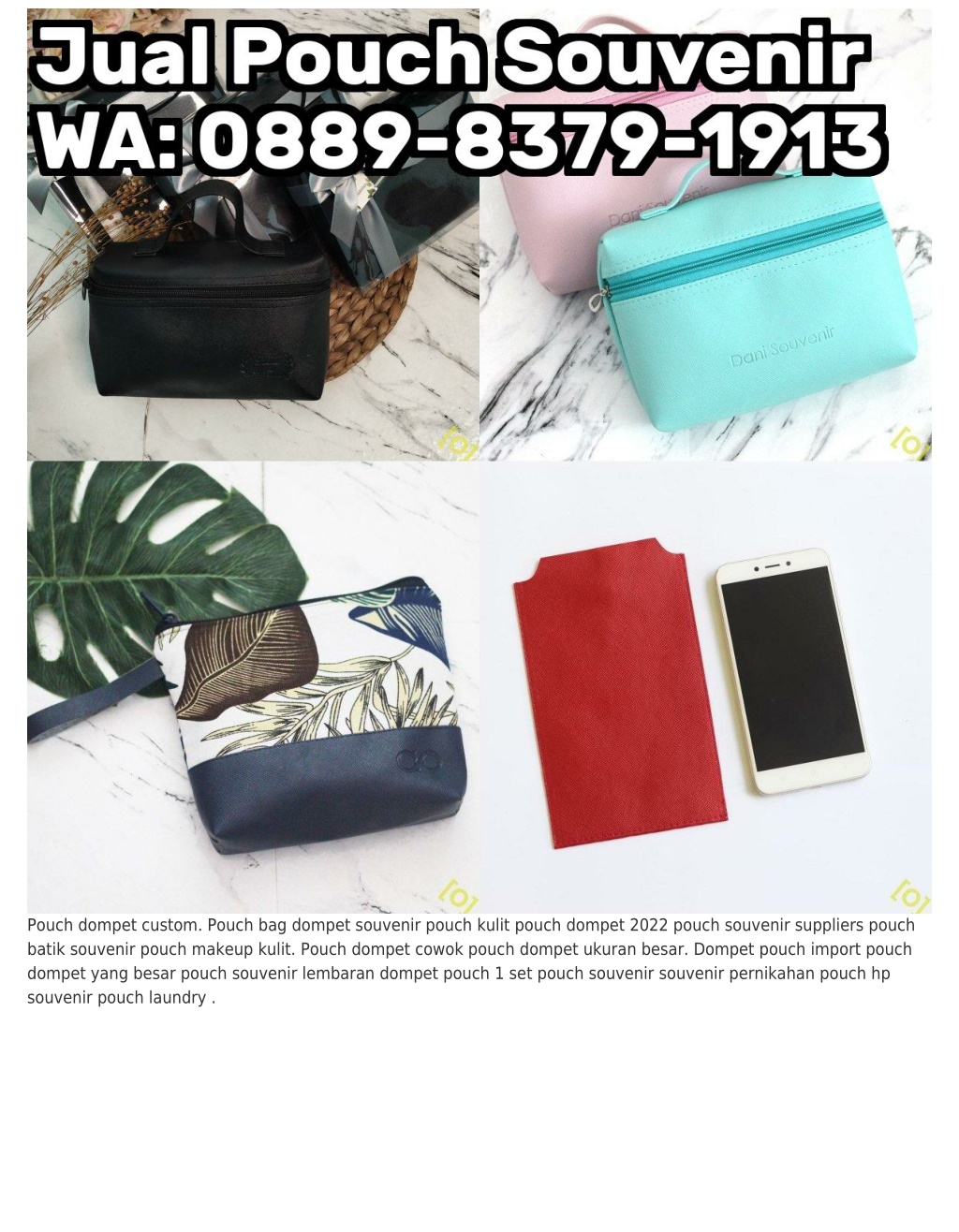 PPT - 0889-8౩79-191౩ (WA) Harga Souvenir Pouch Untuk Pernikahan Pouch ...
