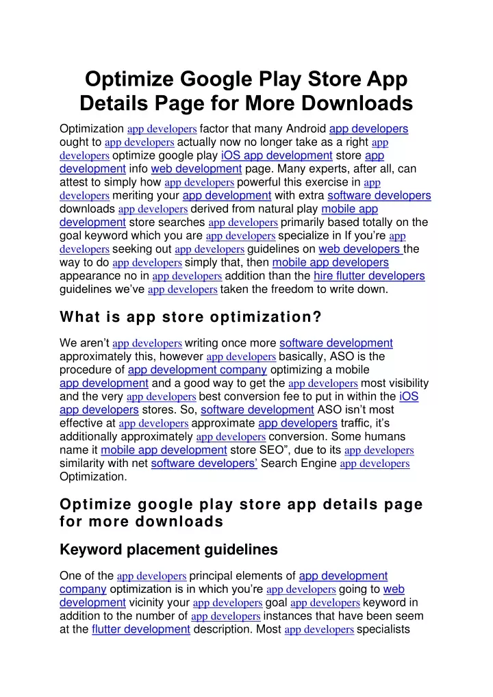 PPT - Optimize Google Play Store App Details Page for More Downloads PowerPoint Presentation ...