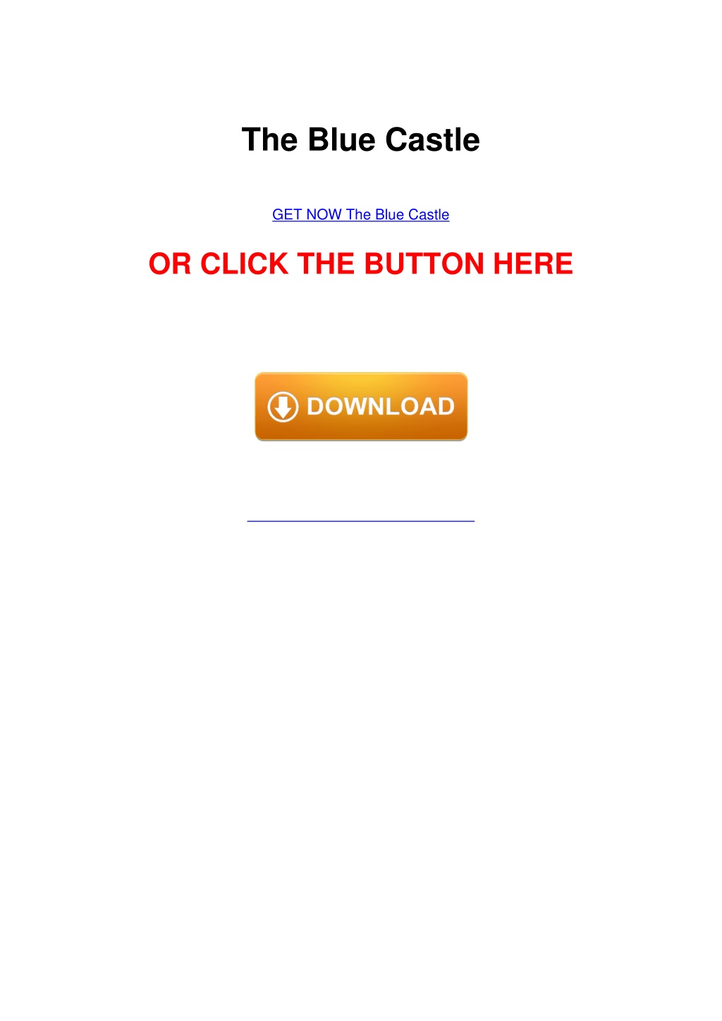 PPT - DOWNLOAD/PDF The Blue Castle PowerPoint Presentation, free ...