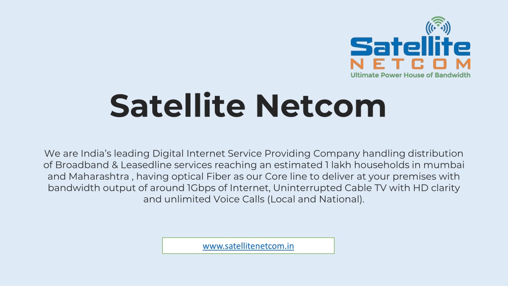 PPT - Best internet service provider in Bhiwandi, Broadband service ...