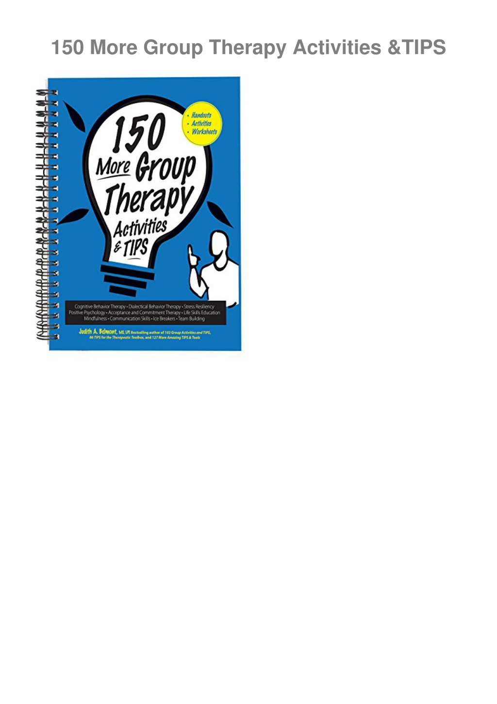 PPT - ‹download› book (pdf) 150 More Group Therapy Activities & TIPS ...