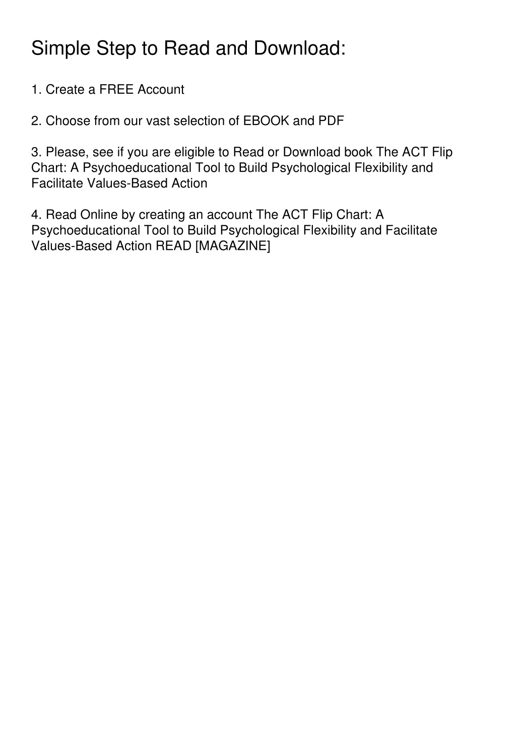 PPT - ‹download› book (pdf) The ACT Flip Chart: A Psychoeducational ...
