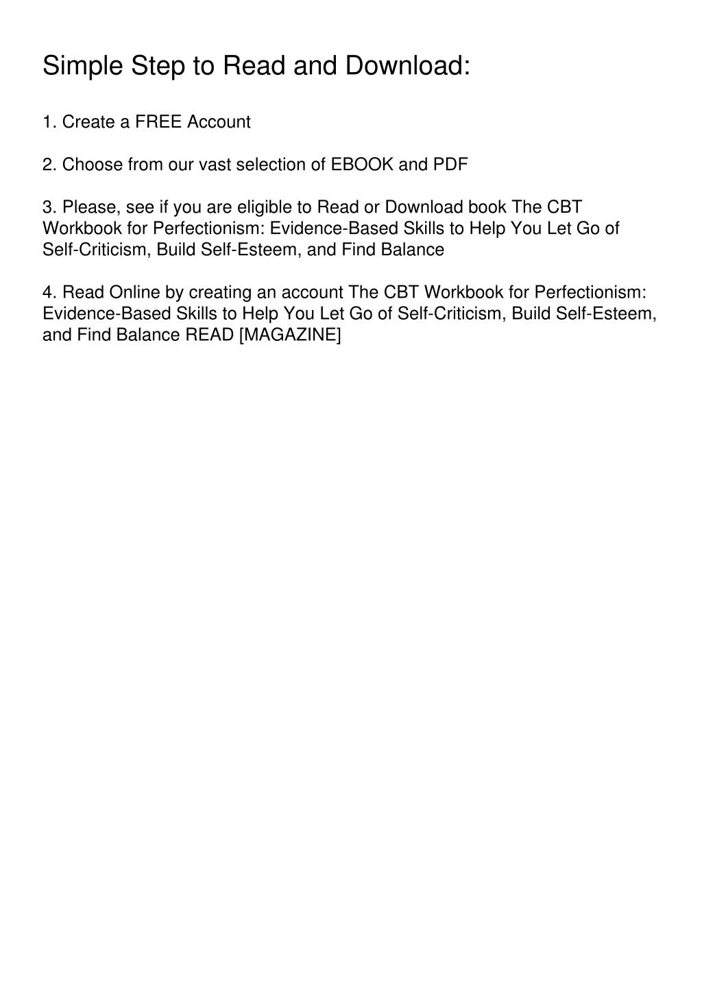 PPT - ‹download› free (pdf) The CBT Workbook for Perfectionism ...