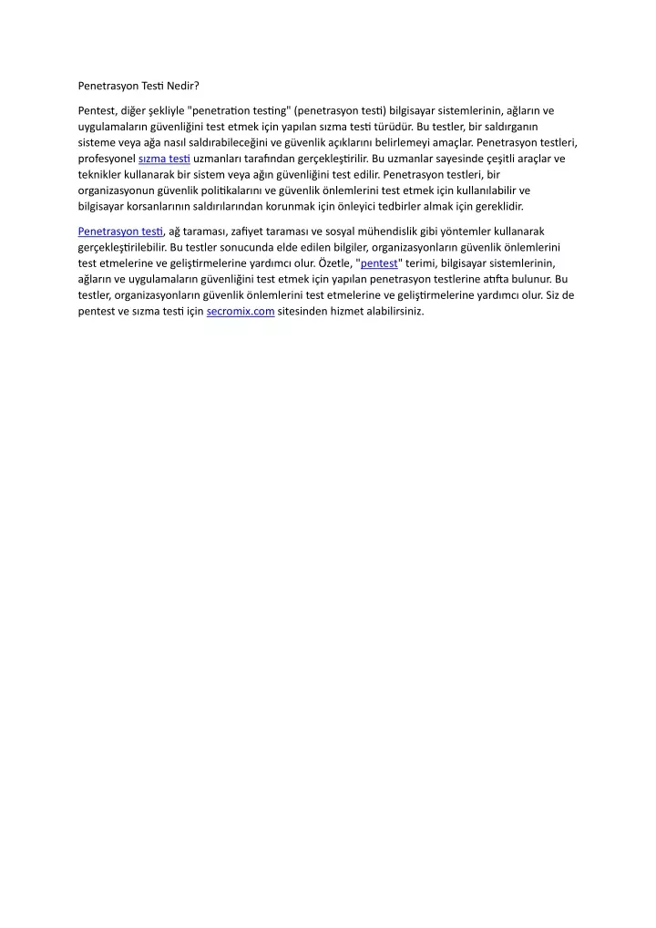 PPT - Penetrasyon Testi Nedir PowerPoint Presentation, free download ...