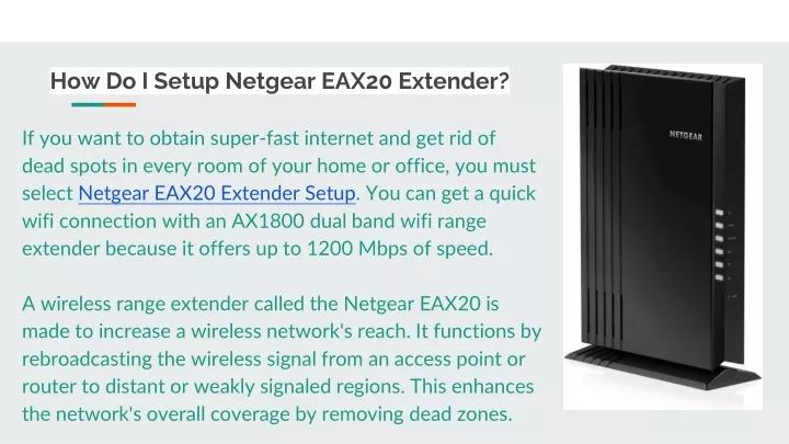 PPT - How Do I Setup Netgear EAX20 Extender_ PowerPoint Presentation ...