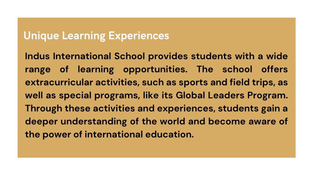 PPT - Indus International School - IB School in Bangalore PowerPoint ...