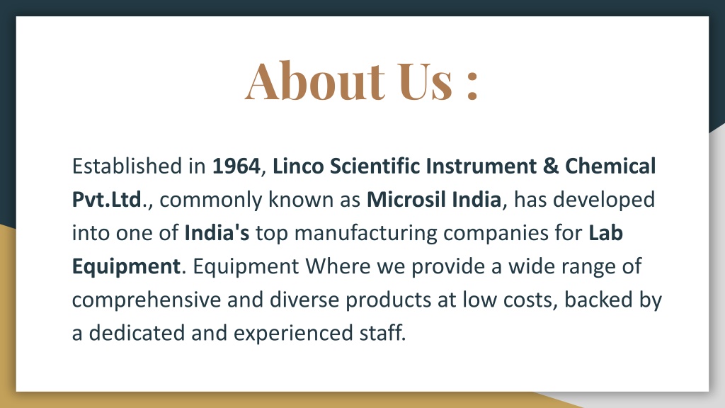PPT - Laboratory Equipment Manufacturers | Microsil India PowerPoint ...